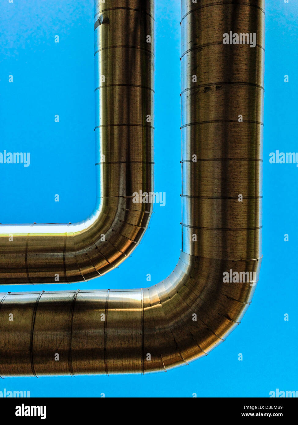 Detail of bent pipes Stock Photo - Alamy