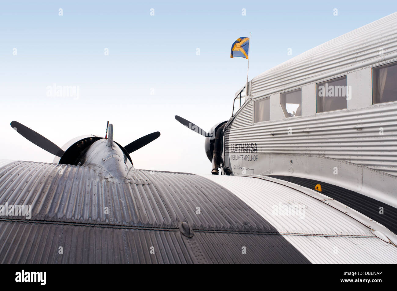 Junkers JU 52, historic German propeller aircraft Stock Photo - Alamy