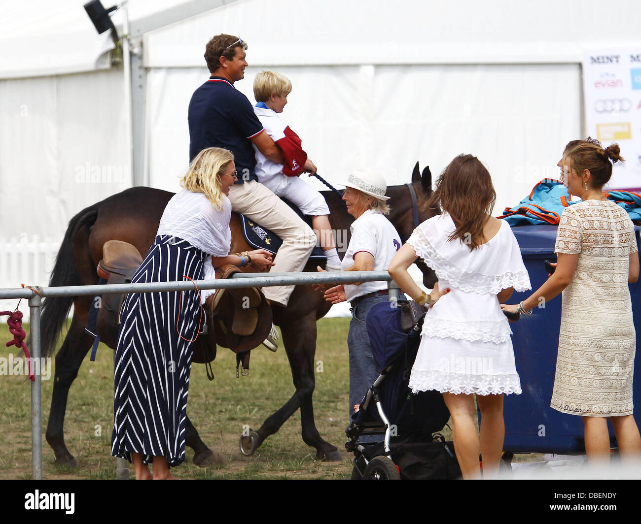 Jack Kidd with his son Jaime and Jodie Kidd MINT Polo In The Park - Day ...
