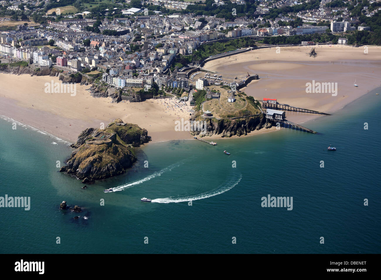 Aerial view of Tenby Stock Photo - Alamy