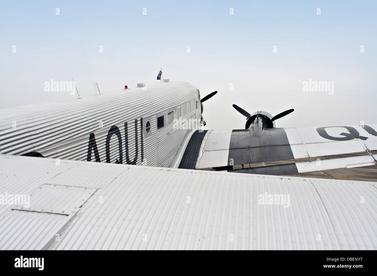 Junkers JU 52, historic German propeller aircraft Stock Photo - Alamy