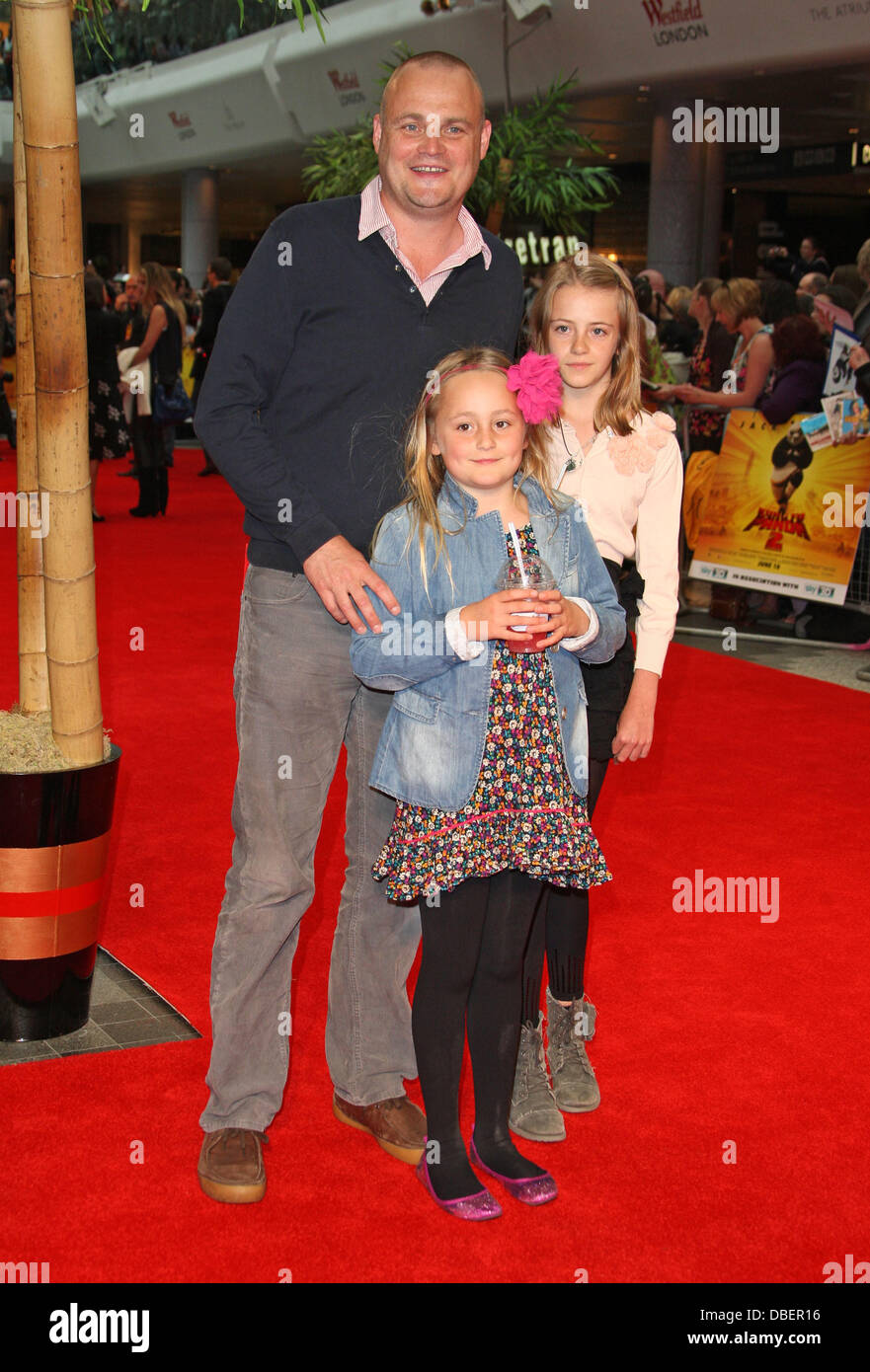 Al Murray with his daughters Kung Fu Panda 2 premiere at Westfield ...