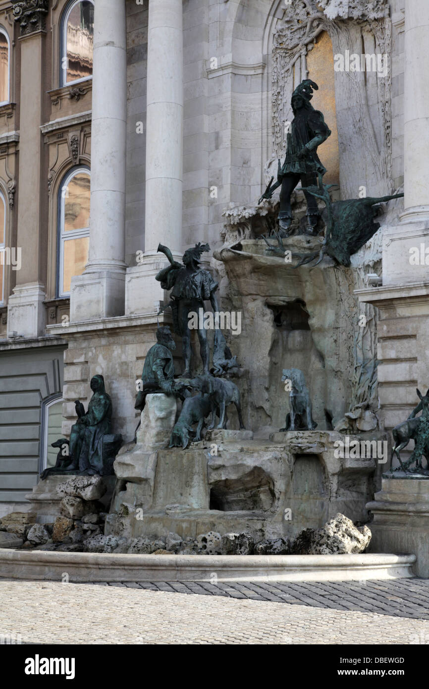 Statues inside Buda Castle, Budapest Stock Photo - Alamy