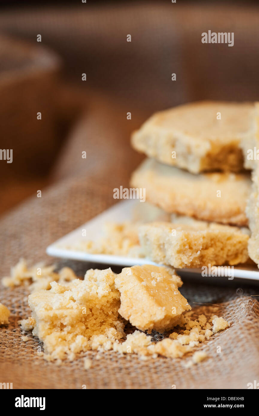 Beautiful hand made shortbread biscuits cookies close up Stock Photo ...