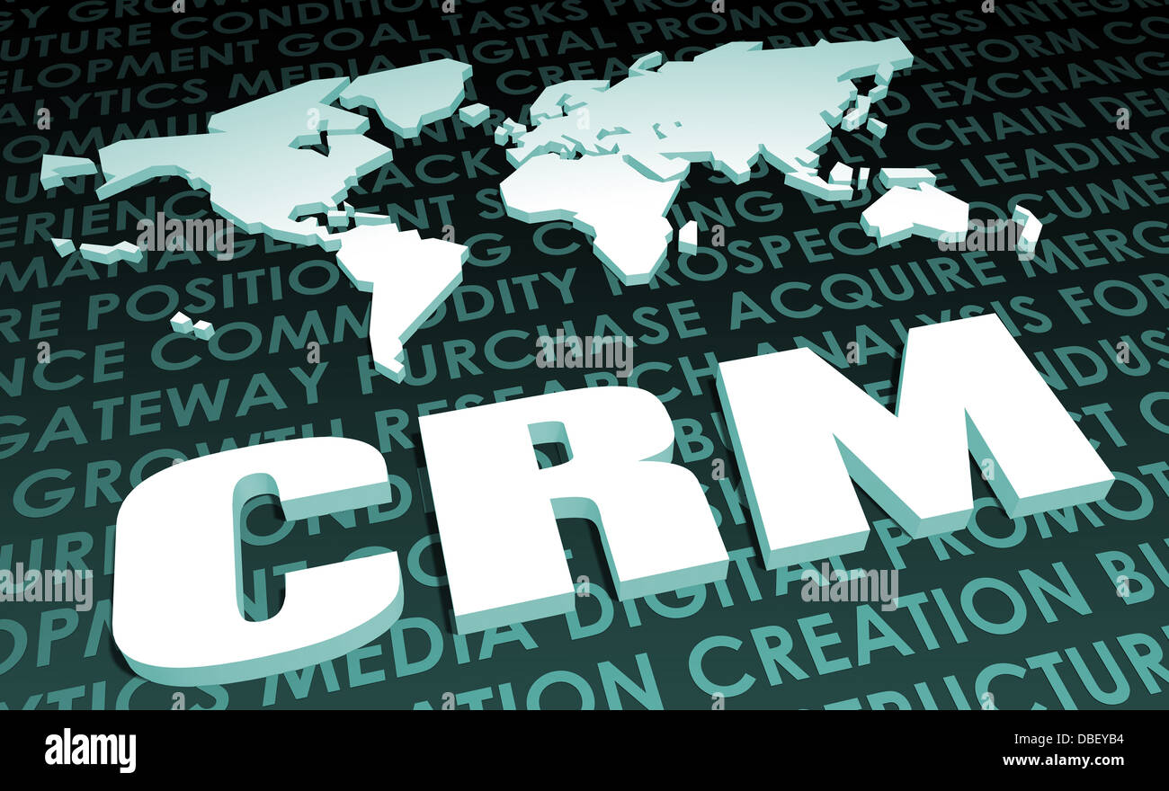 CRM Industry Global Standard on 3D Map Stock Photo - Alamy