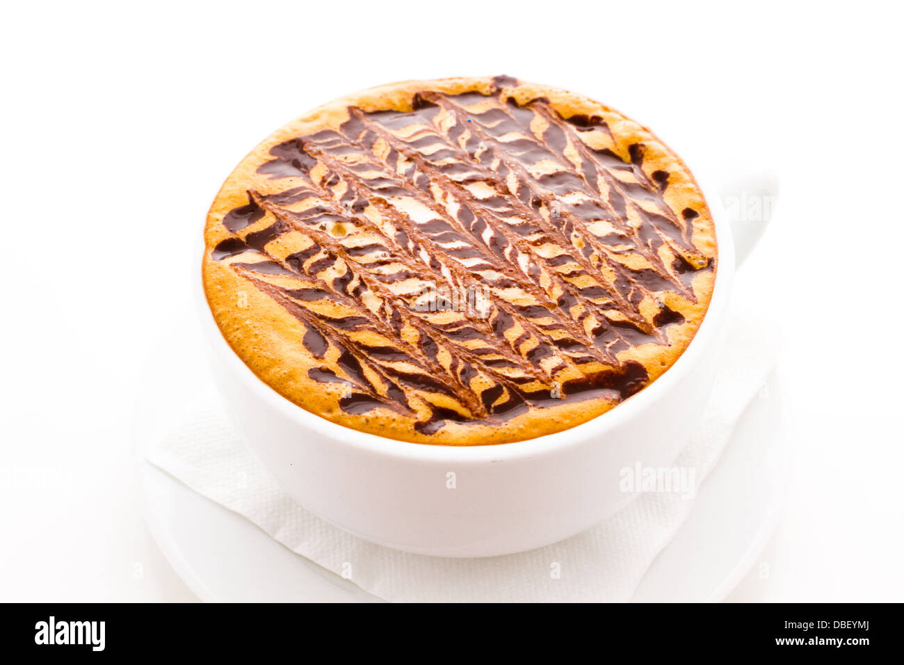 Coffee Napoleon in white cup on a white background Stock Photo - Alamy