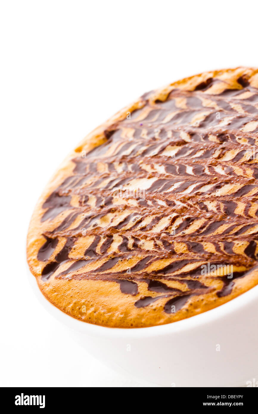 Coffee Napoleon in white cup on a white background Stock Photo - Alamy