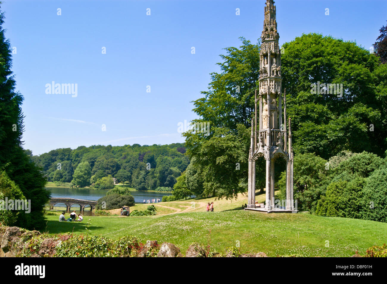 The Pantheon and Bristol High Cross, Stourhead, Wiltshire, photographed ...