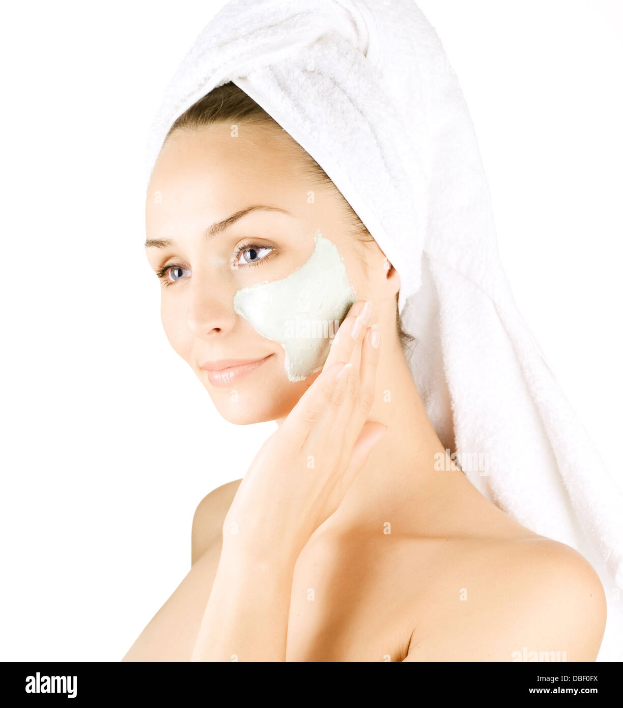 Spa Facial Mask. Day-spa Stock Photo - Alamy