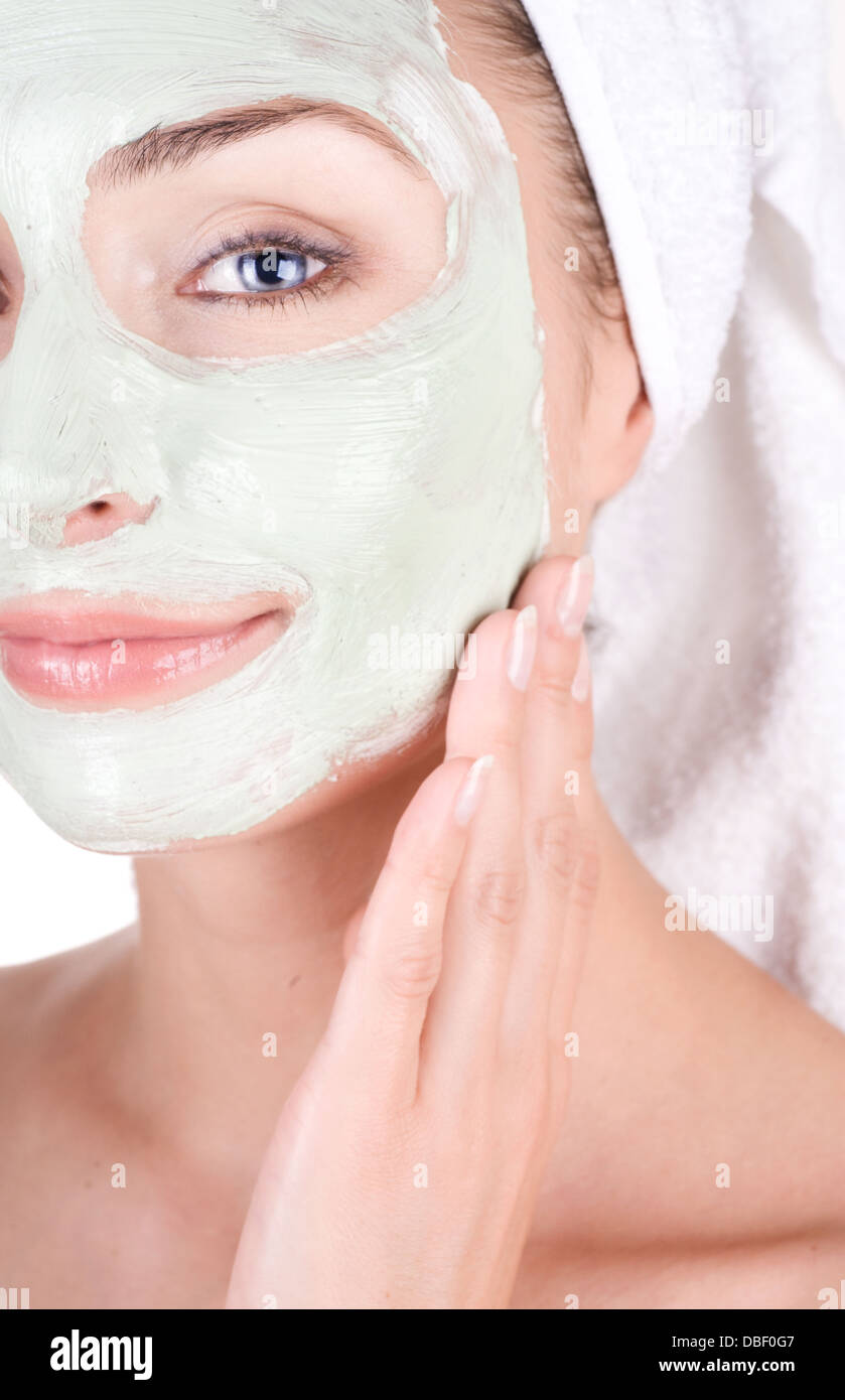 Spa Facial Mask. Dayspa Stock Photo - Alamy