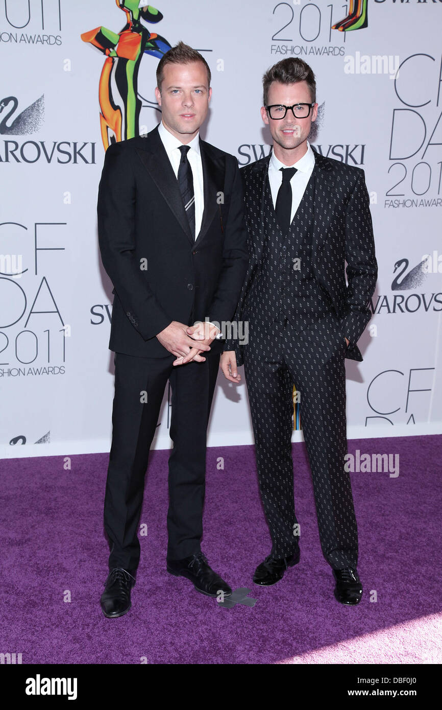 Simon Spurr (L) and Brad Goreski The 2011 CFDA Fashion Awards at Alice ...