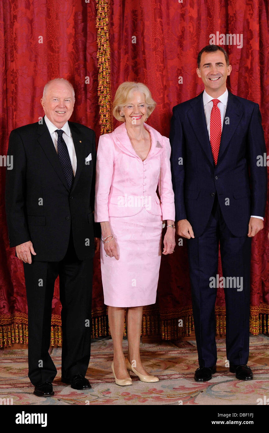 Michael Bryce, Quentin Bryce, Prince Felipe Prince Felipe and Princess ...