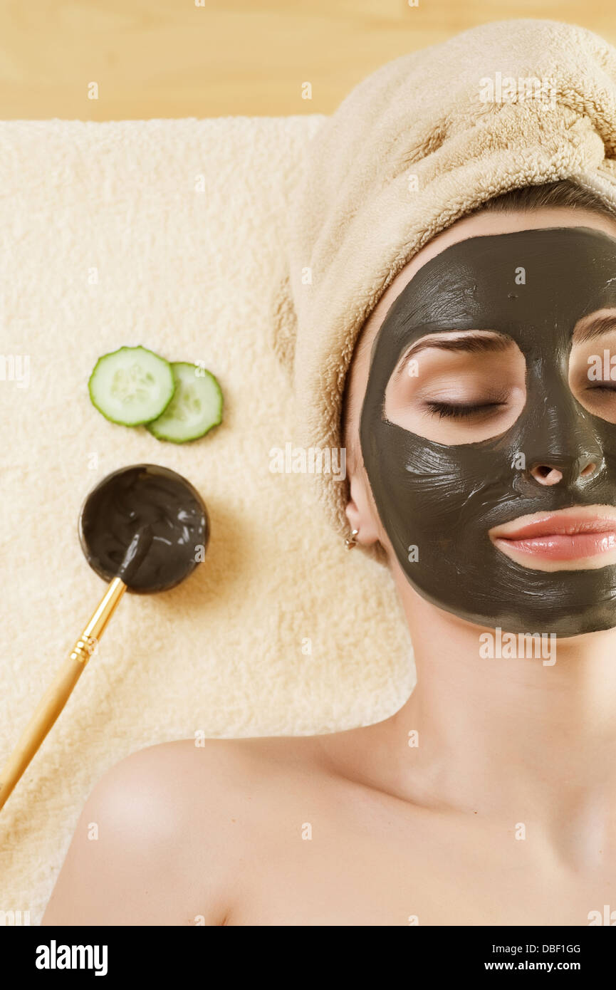 Spa. Mud Mask Stock Photo - Alamy