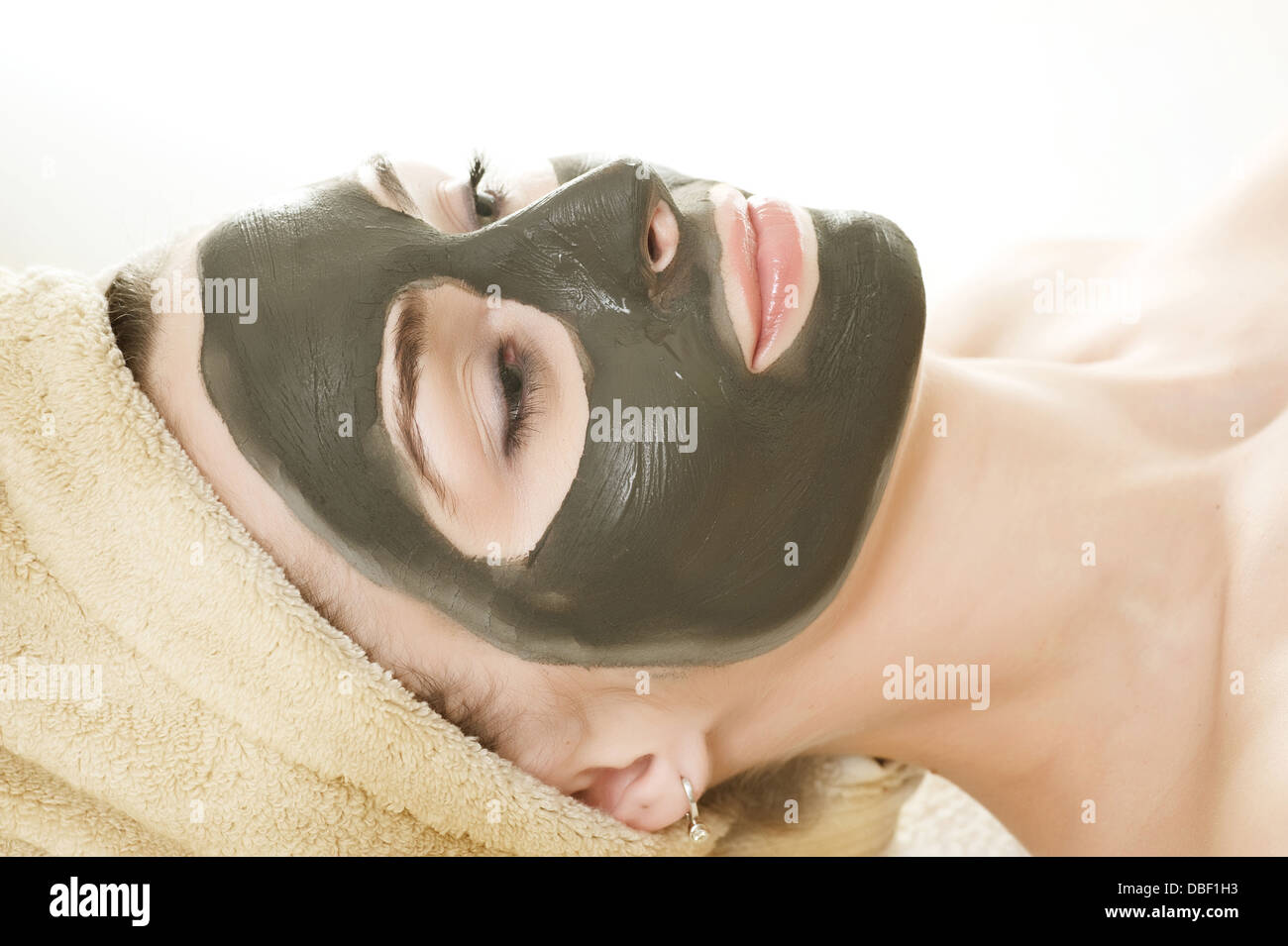 Mud Mask. Spa Stock Photo - Alamy