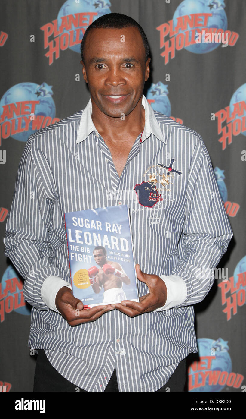 Sugar Ray Leonard visits Planet Hollywood Times Square promoting his ...
