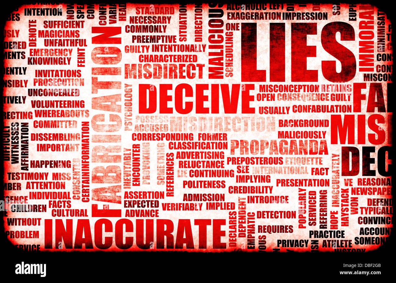Lies and the Spreading of Fake Information Stock Photo - Alamy