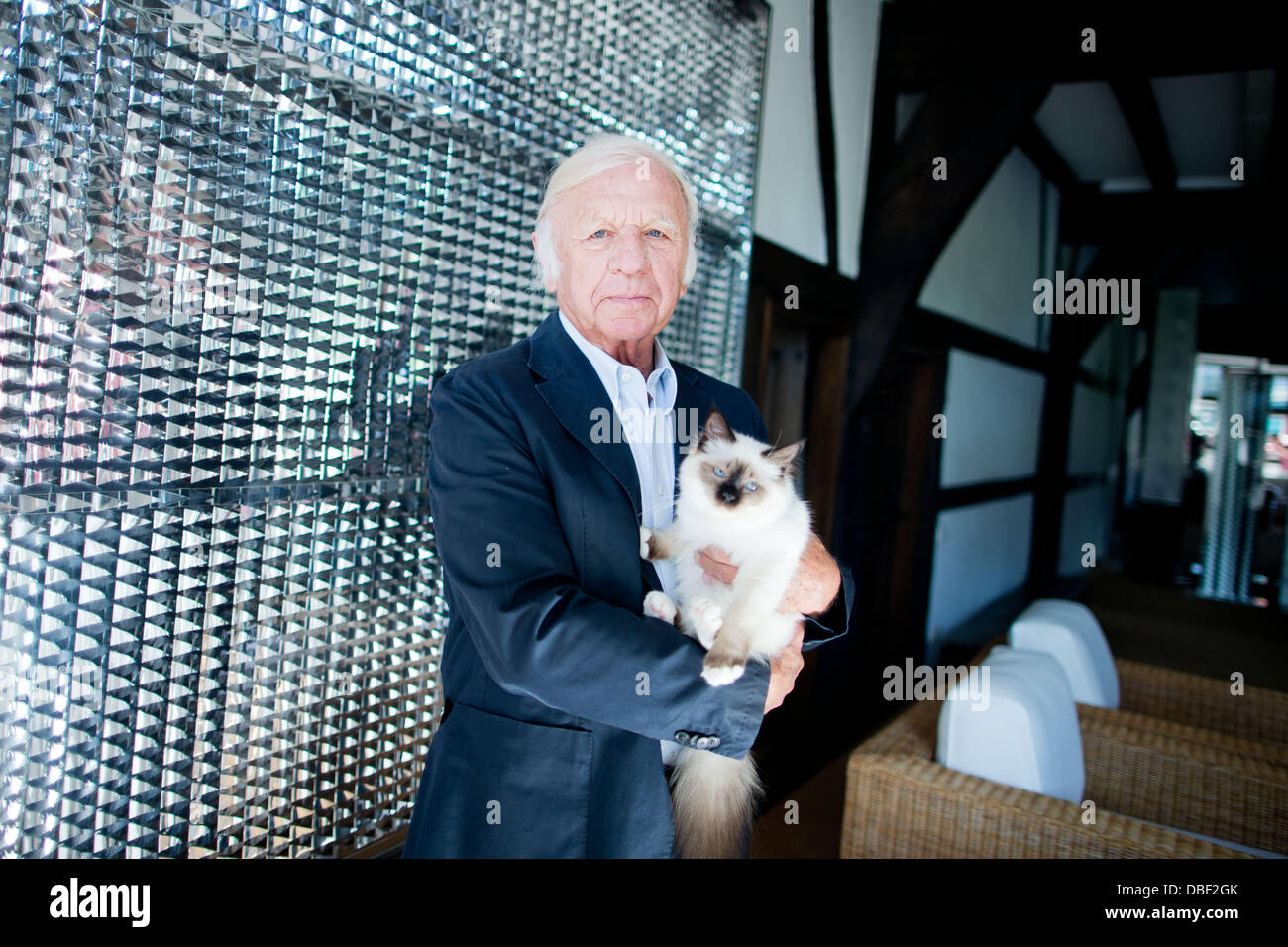 Sculptor and painter Hainz Mack is pictured in his studio in ...
