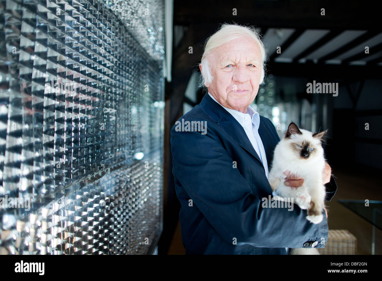 Sculptor and painter Hainz Mack is pictured in his studio in ...