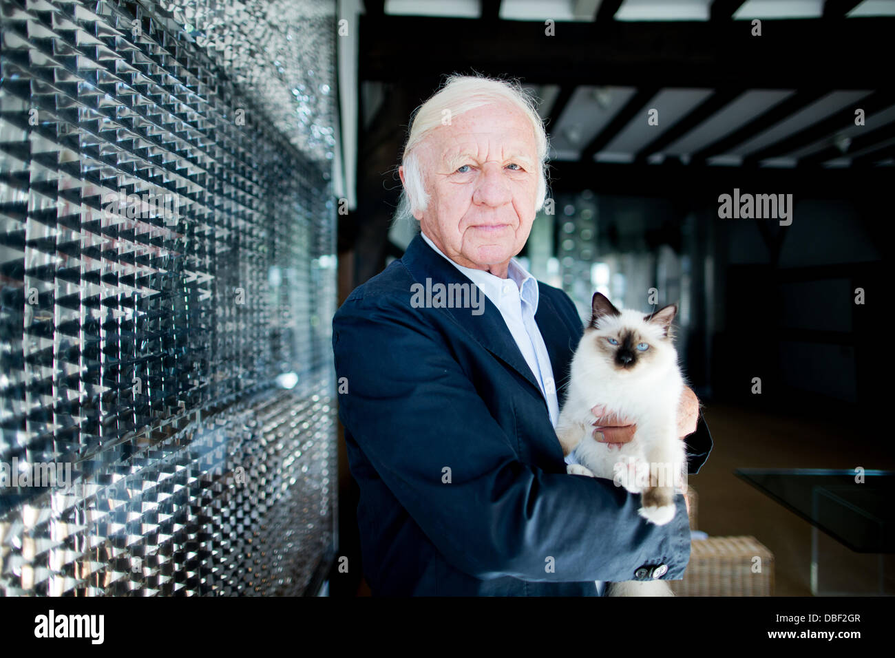 Sculptor and painter Hainz Mack is pictured in his studio in ...