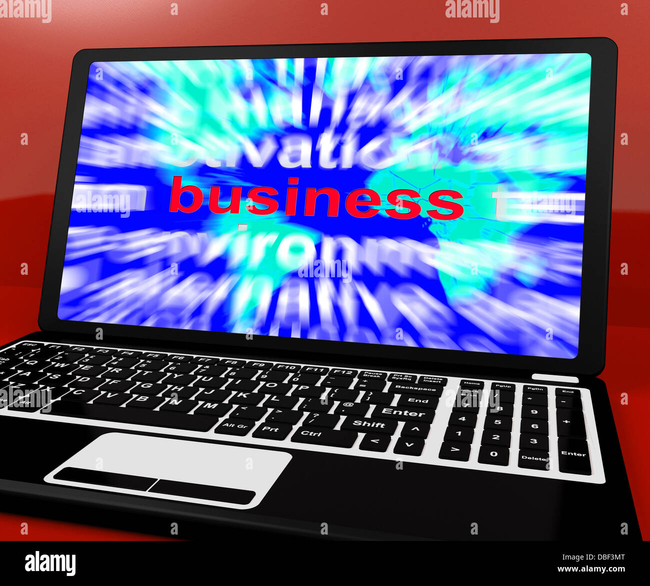 Business Word On Computer Showing Commerce And Trade Stock Photo - Alamy