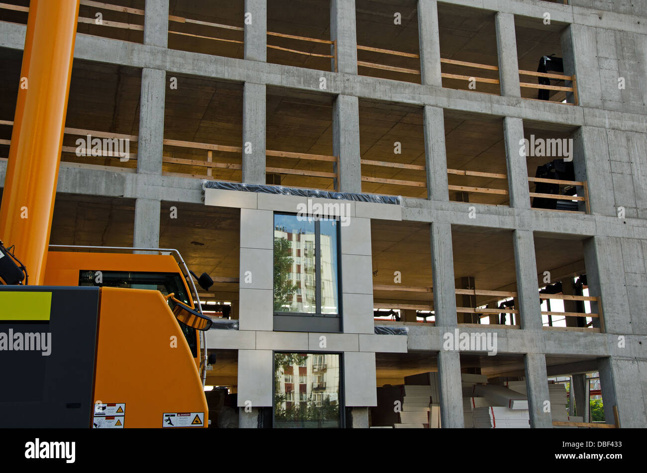 Photo of new building being constructed Stock Photo - Alamy
