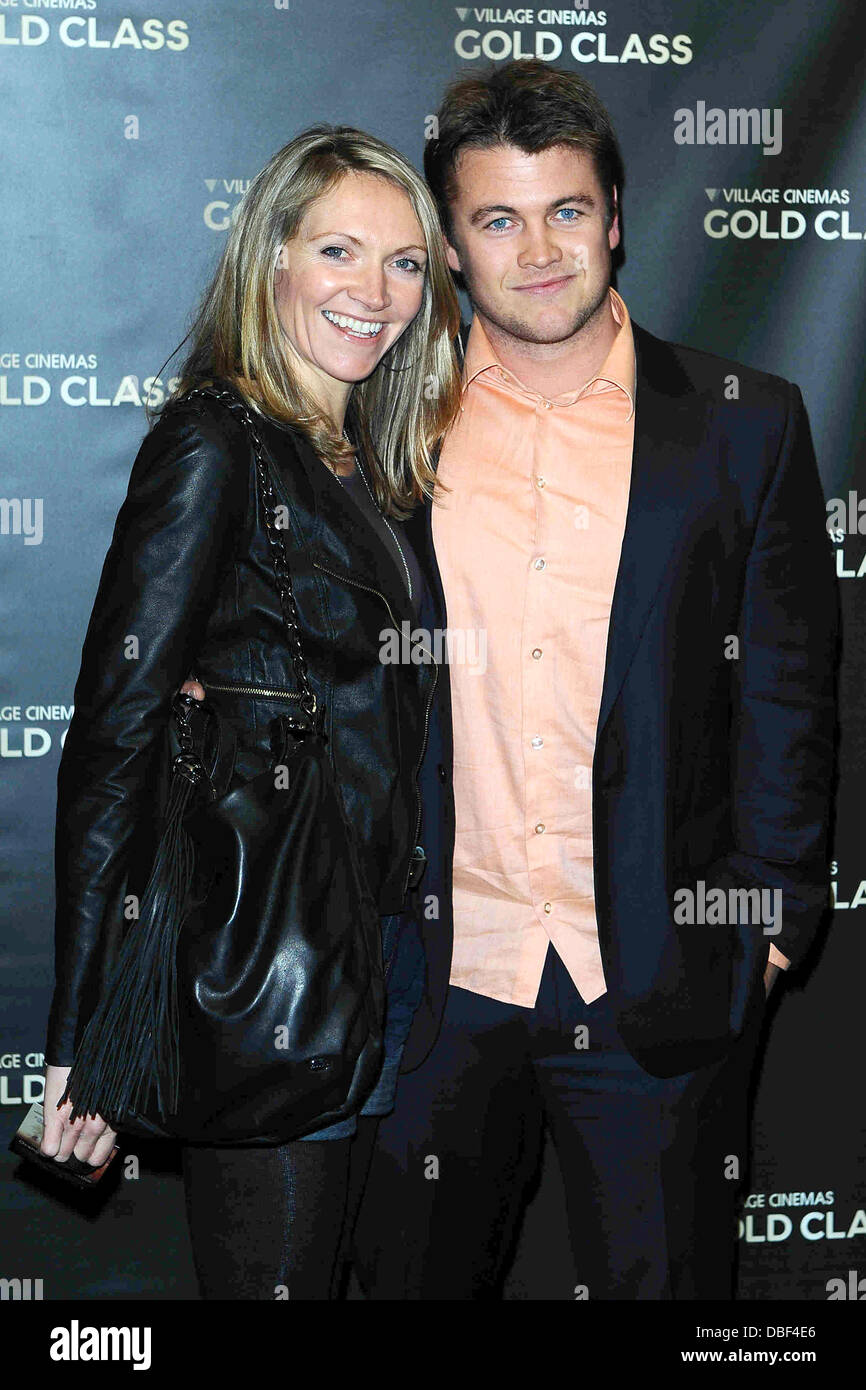 Luke Hemsworth and partner Samantha Hemsworth at the movie premiere of ...