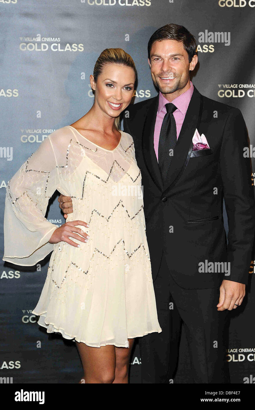Brodie Harper and partner Heath Meldrum at the movie premiere of ...