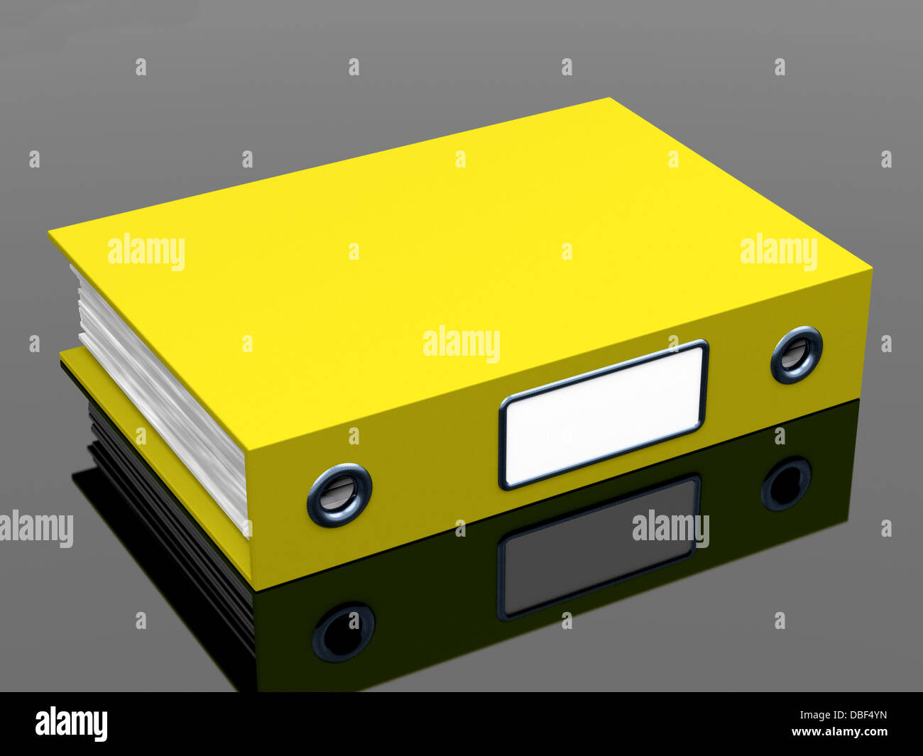 Yellow File For Getting The Office Organized Stock Photo - Alamy