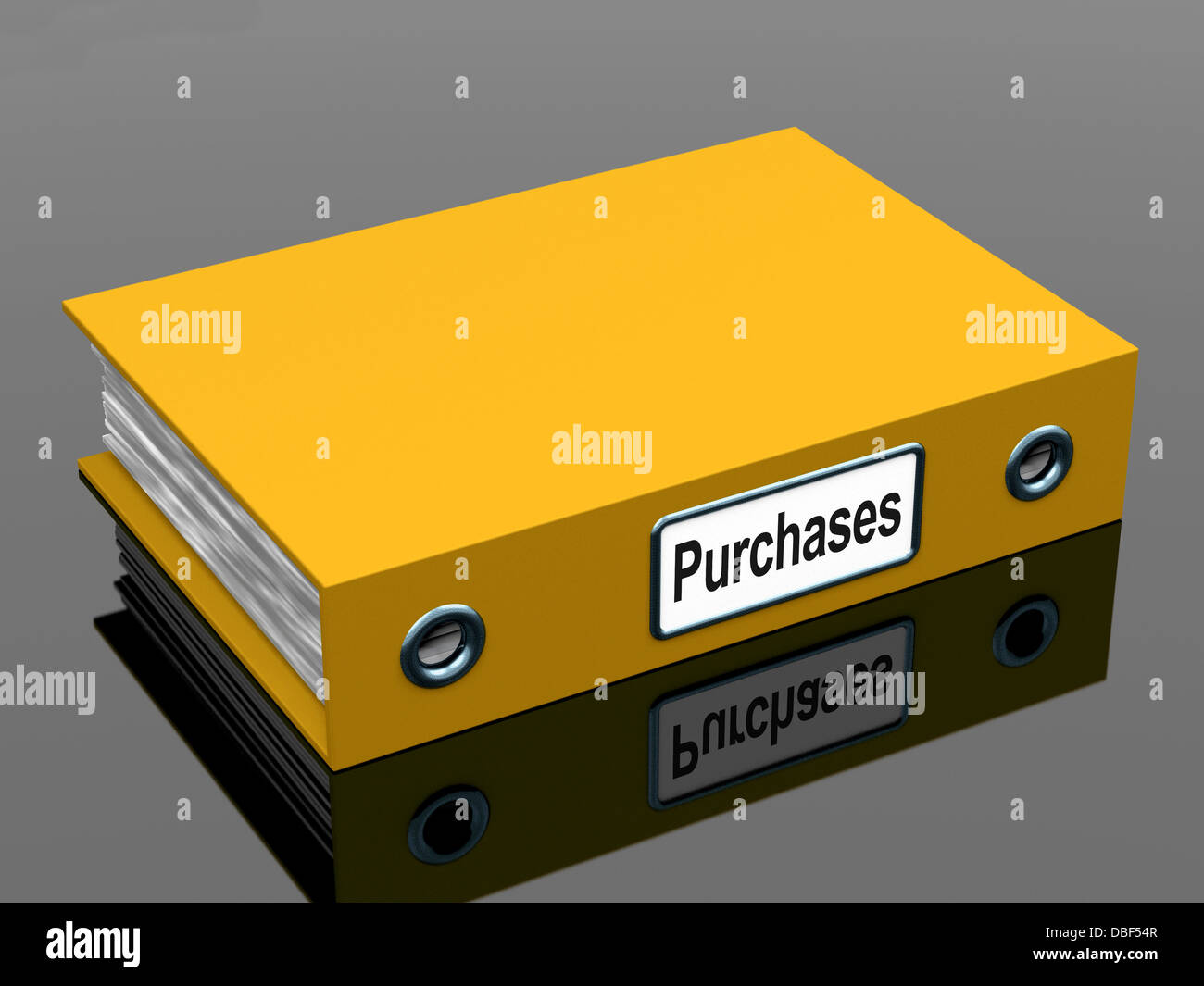 Purchases File Containing Records Of Sales Stock Photo - Alamy