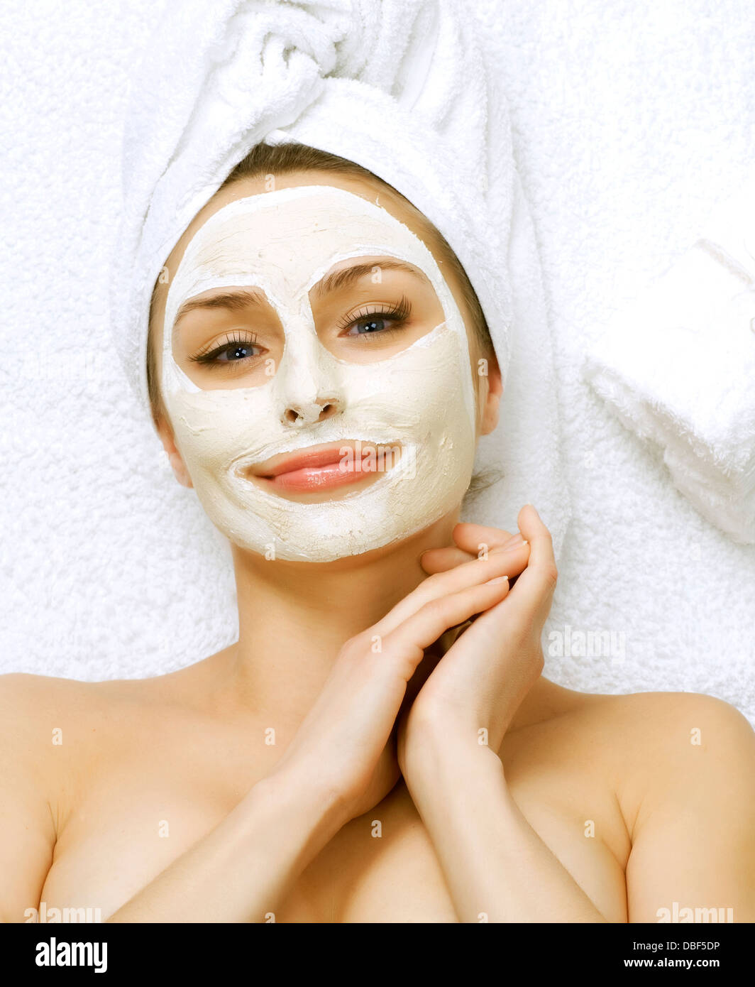 Spa Facial Mask Stock Photo - Alamy