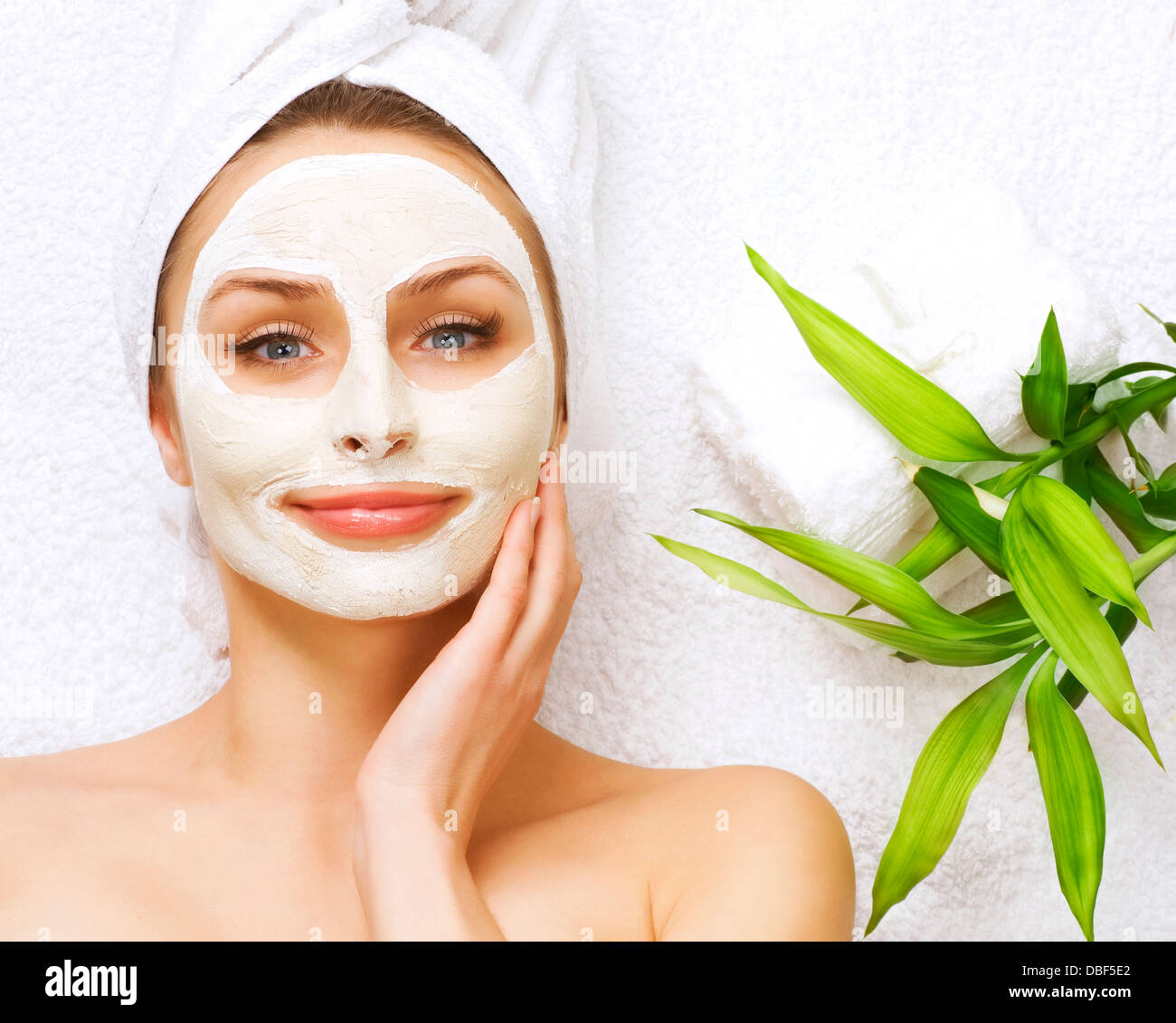 Spa Facial Mask. Dayspa concept Stock Photo - Alamy