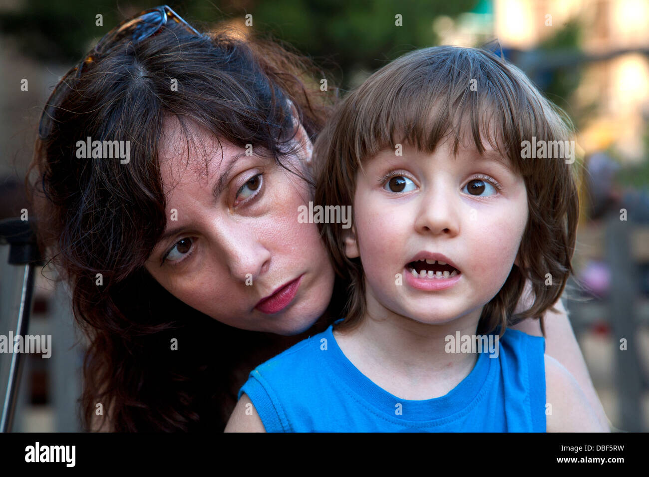 Mother son talking serious hi-res stock photography and images - Alamy