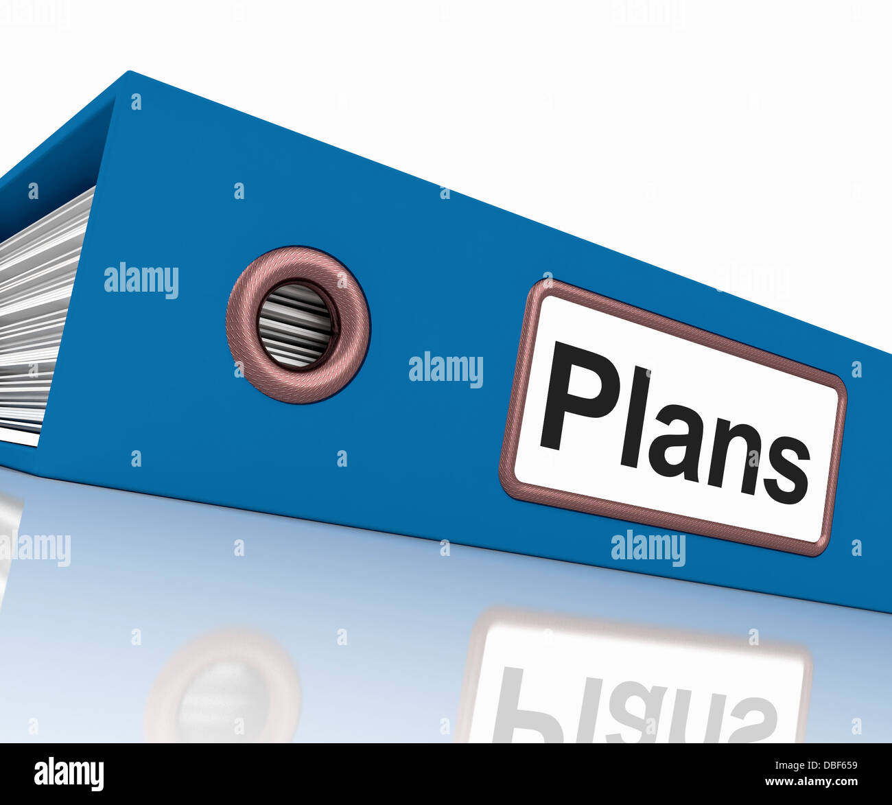 Plans File As Contains Targets And Goals Stock Photo - Alamy