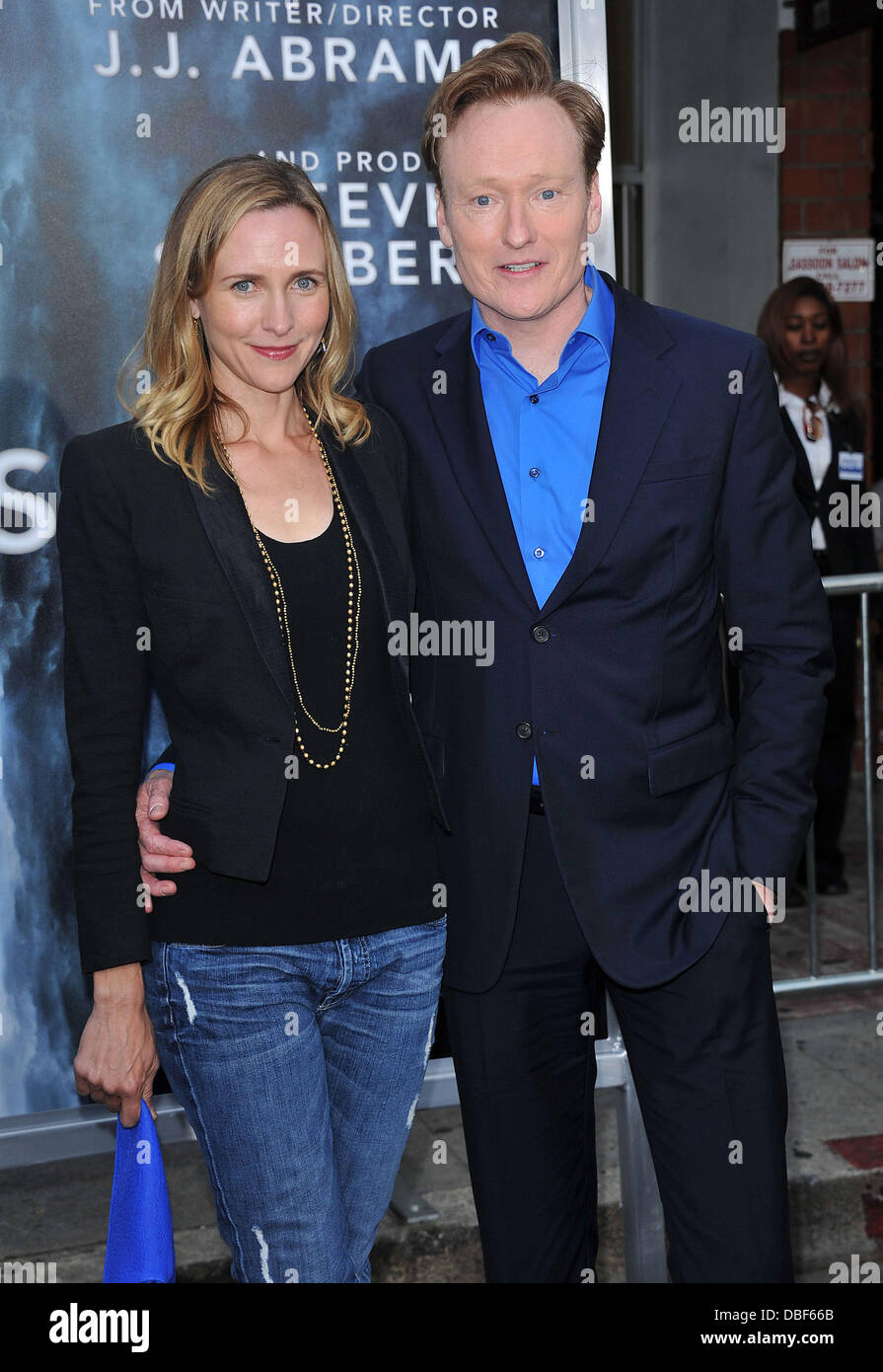 Liza Powel and Conan O'Brien Los Angeles Premiere of "Super 8" held at ...