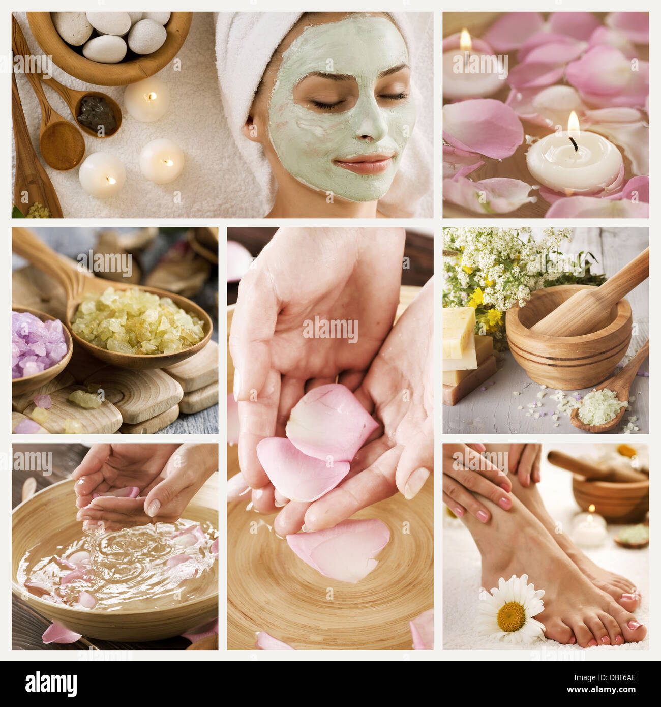 Beautiful Spa Collage Stock Photo - Alamy