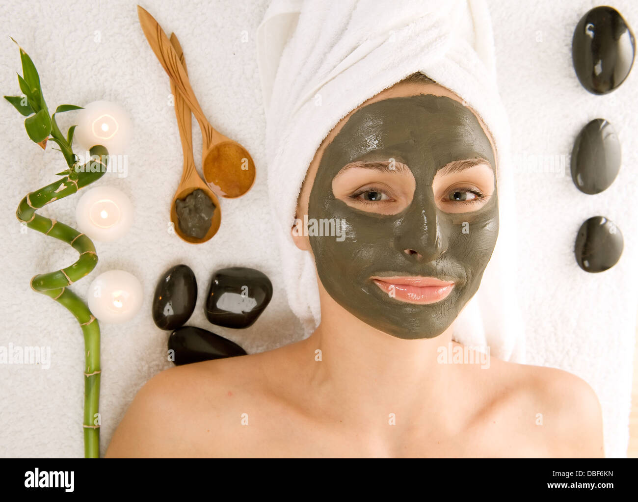 Spa Facial Mask Stock Photo - Alamy