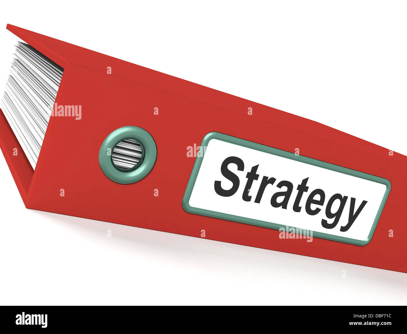 Strategy File Showing Leadership And Planning Stock Photo - Alamy