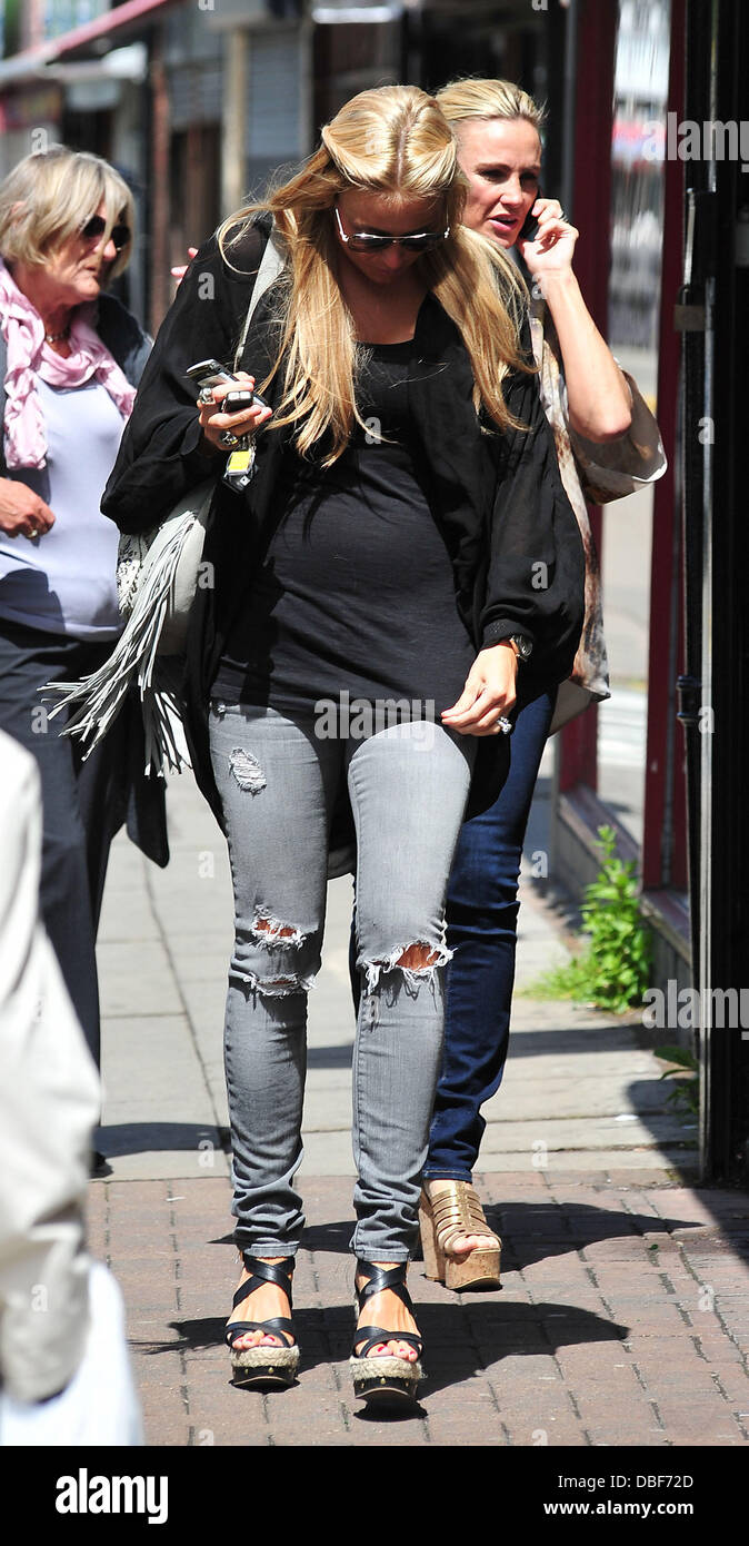 Pregnant Alex Curran aka Alex Gerrard shopping in Liverpool City Centre ...