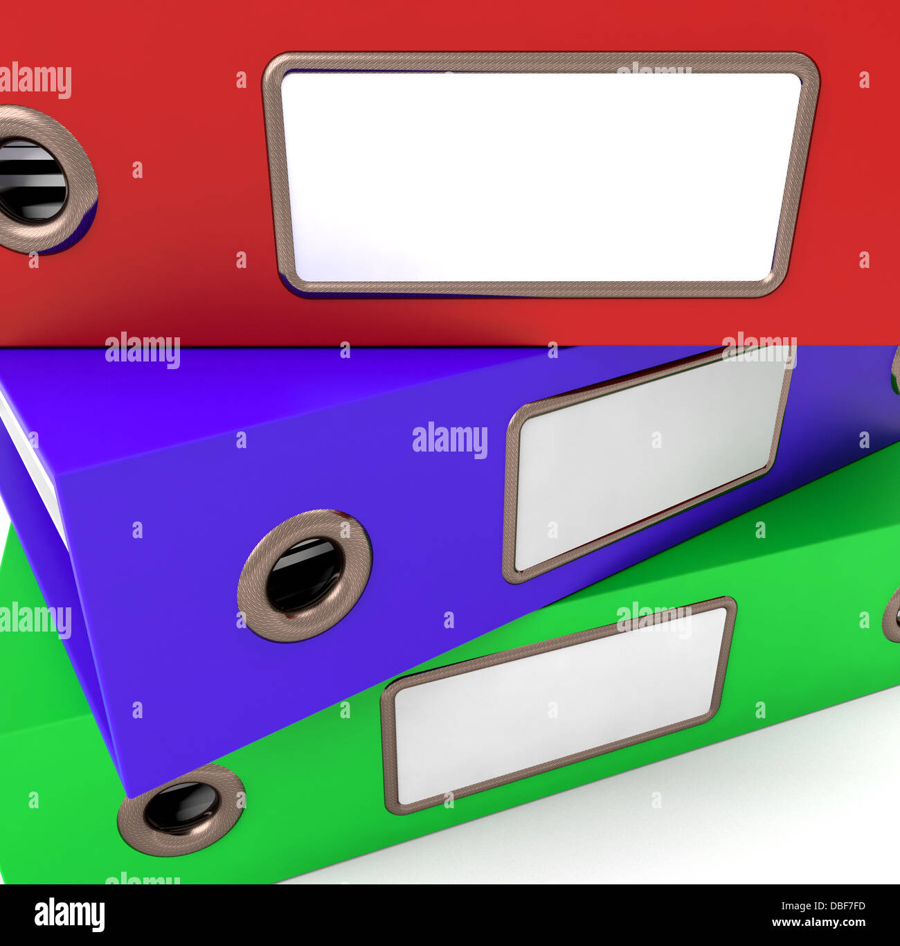 Stack Of Three Files For Getting Organized Stock Photo - Alamy