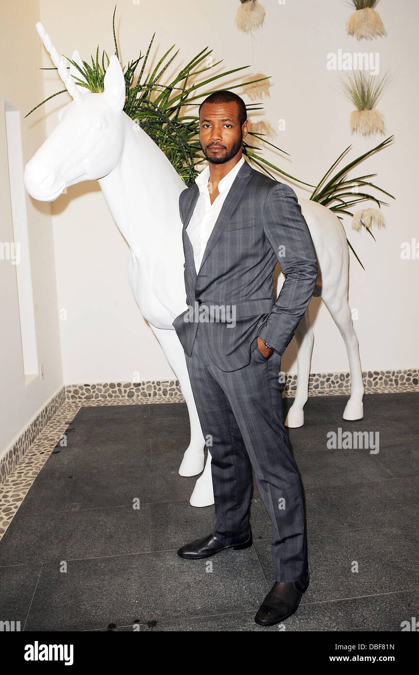 Isaiah Mustafa the launch party for ELLE Spa at the Eden Roc ...