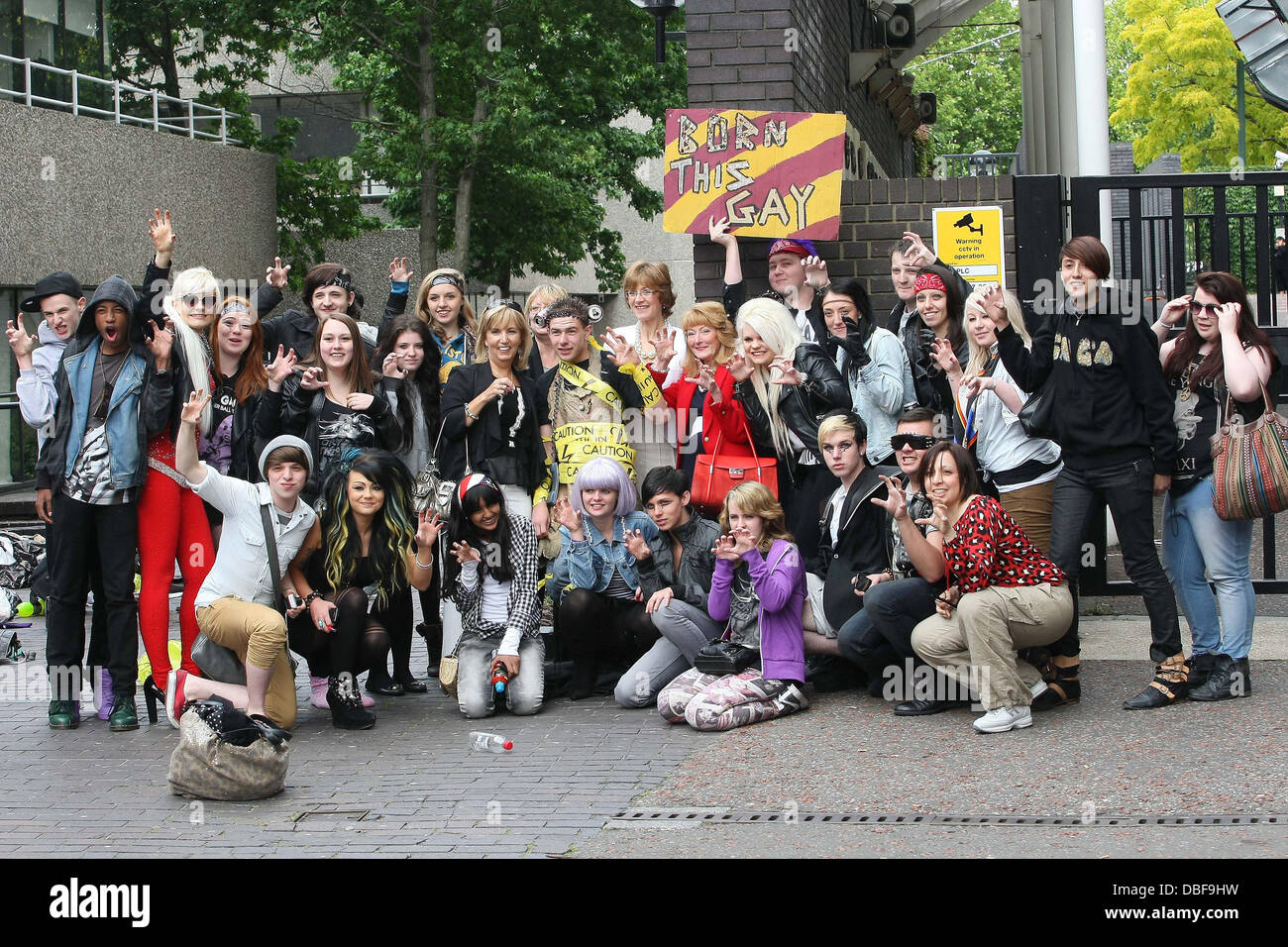 Lady Gaga fans at the ITV studios London, England - 10.06.11 Stock ...