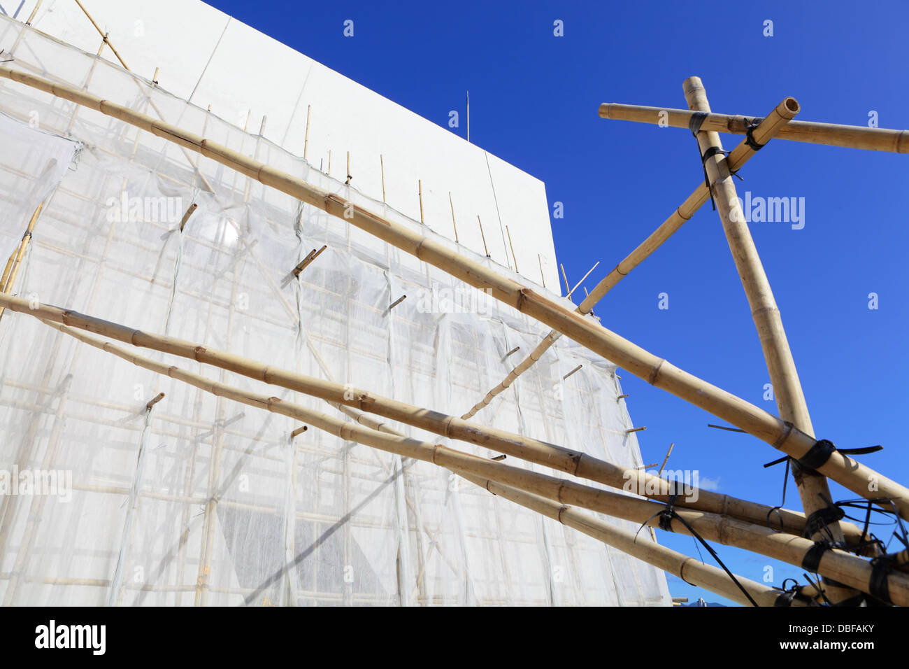 bamboo scaffolding in construction site Stock Photo - Alamy