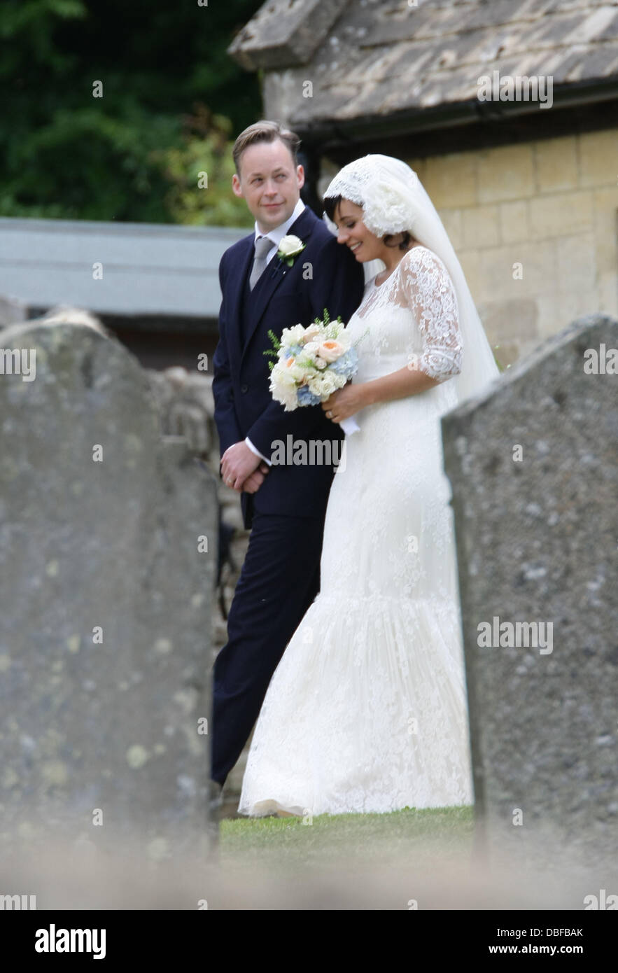 Sam Cooper and Lily Allen emerge as husband and wife The wedding of ...