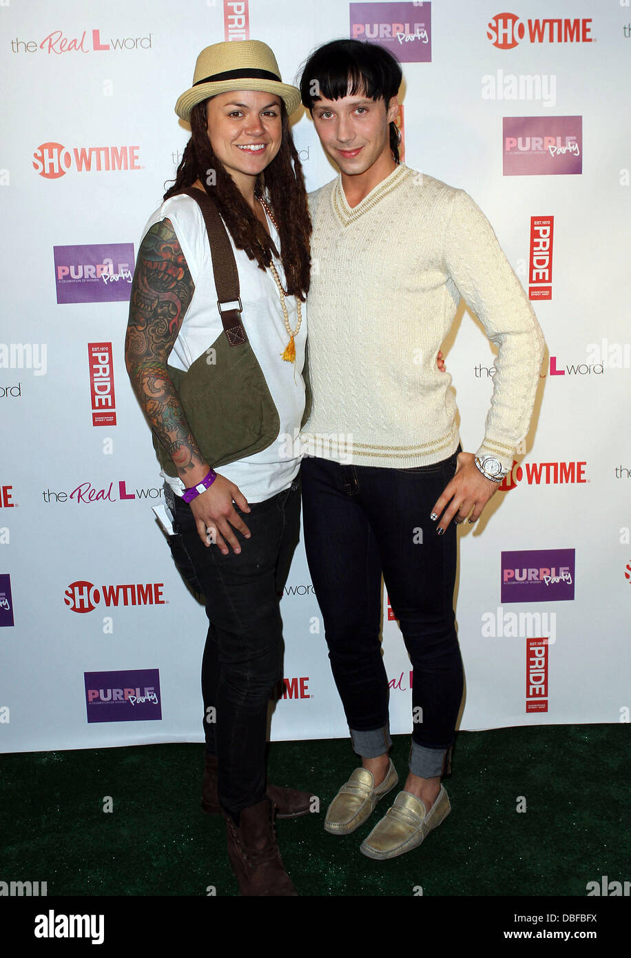 Whitney Mixter and Johnny Weir Gay Pride 2011 Opening Night "Purple ...