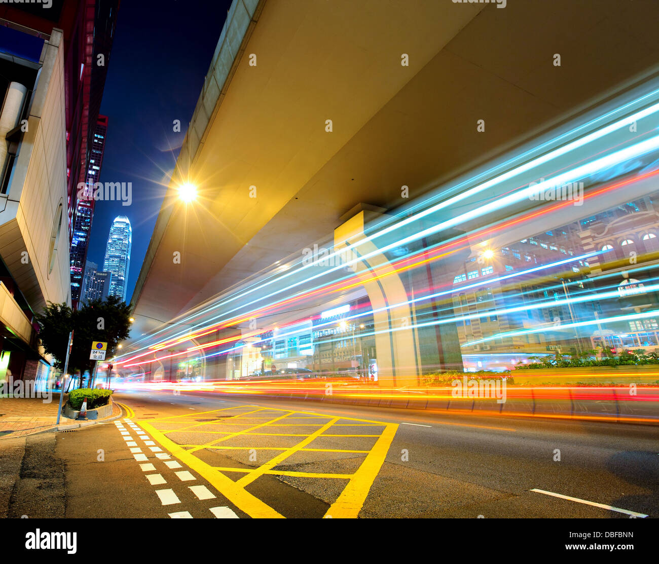 light trails at night Stock Photo - Alamy