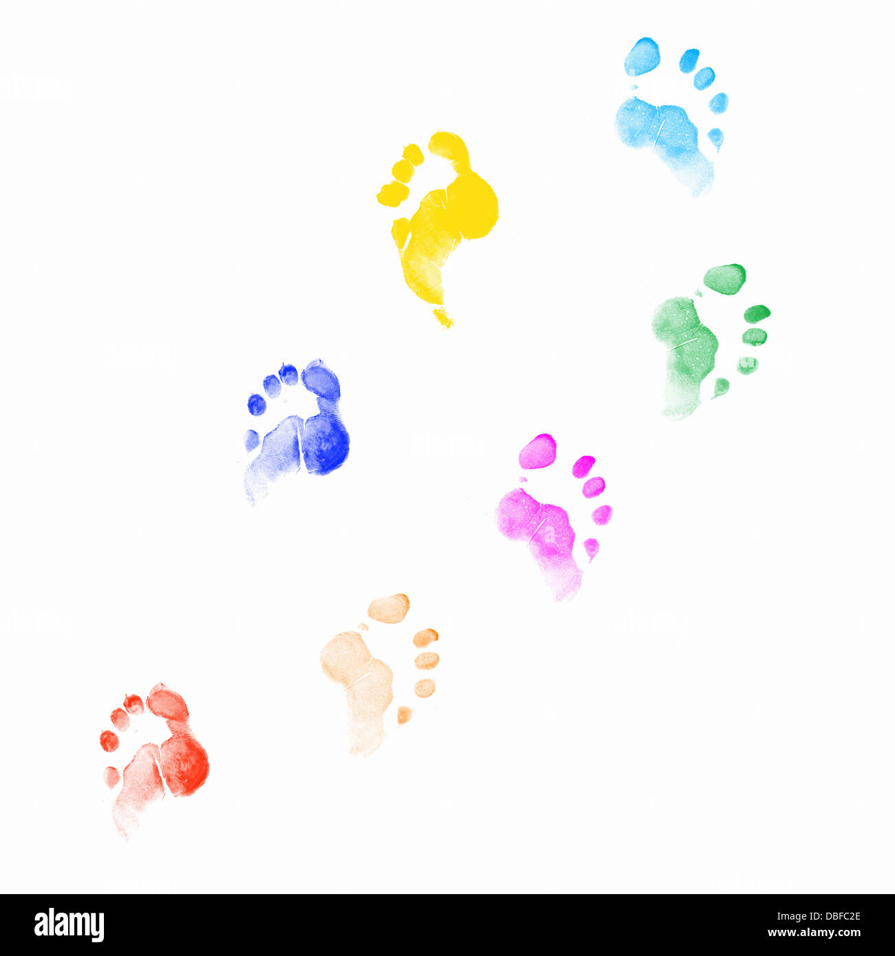 Prints of human feet Stock Photo - Alamy