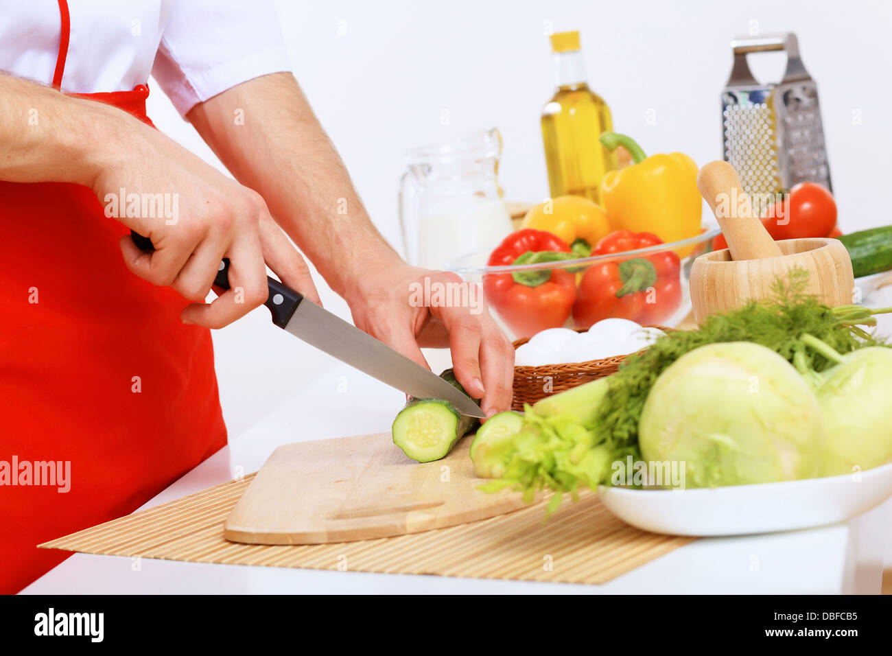 Fresh cut vegetables Stock Photo - Alamy