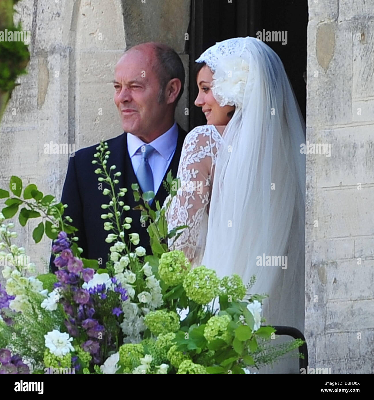 Keith Allen And Lily Allen Arriving At The Church The Wedding Of Lily Allen And Sam Cooper