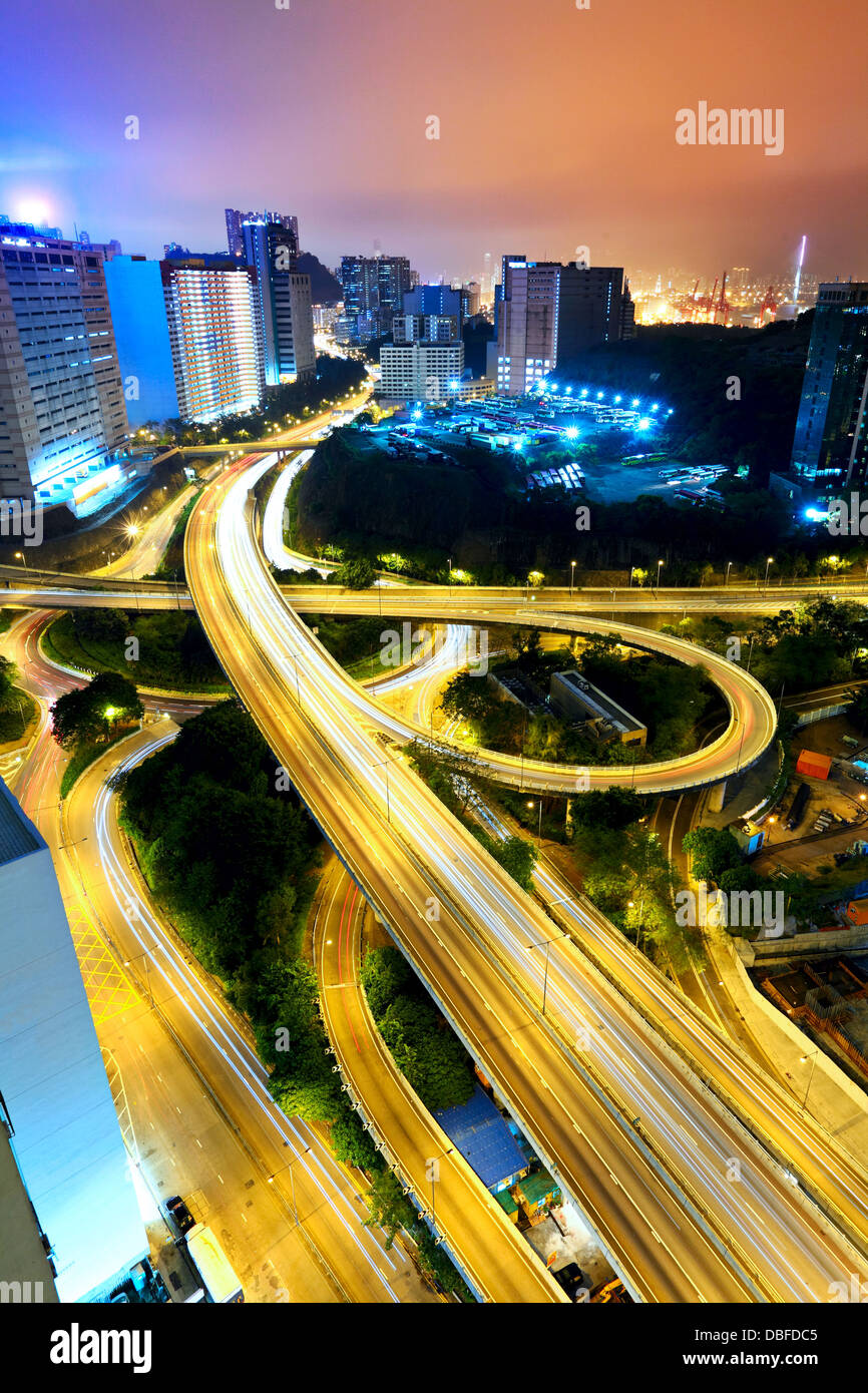 city night with highway Stock Photo - Alamy