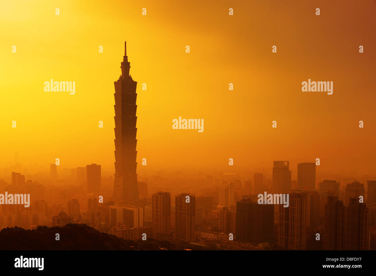 Taipei in sunset Stock Photo - Alamy